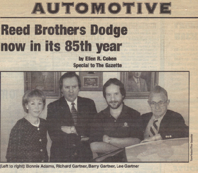 85th Year | Reed Brothers Dodge History 1915 – 2012