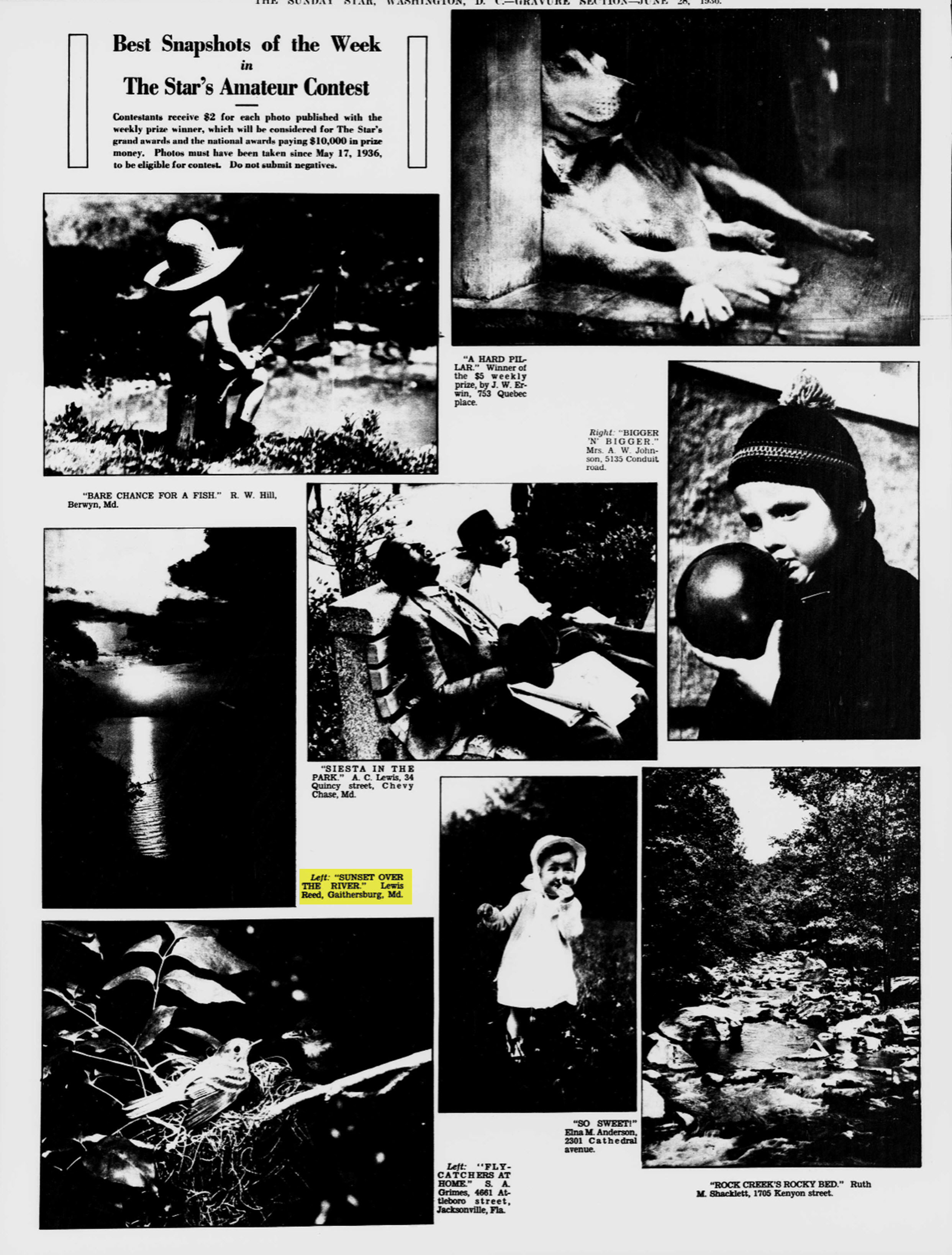 Lewis Reed: Enters 1936 Amateur Photo Contest | Reed Brothers Dodge ...