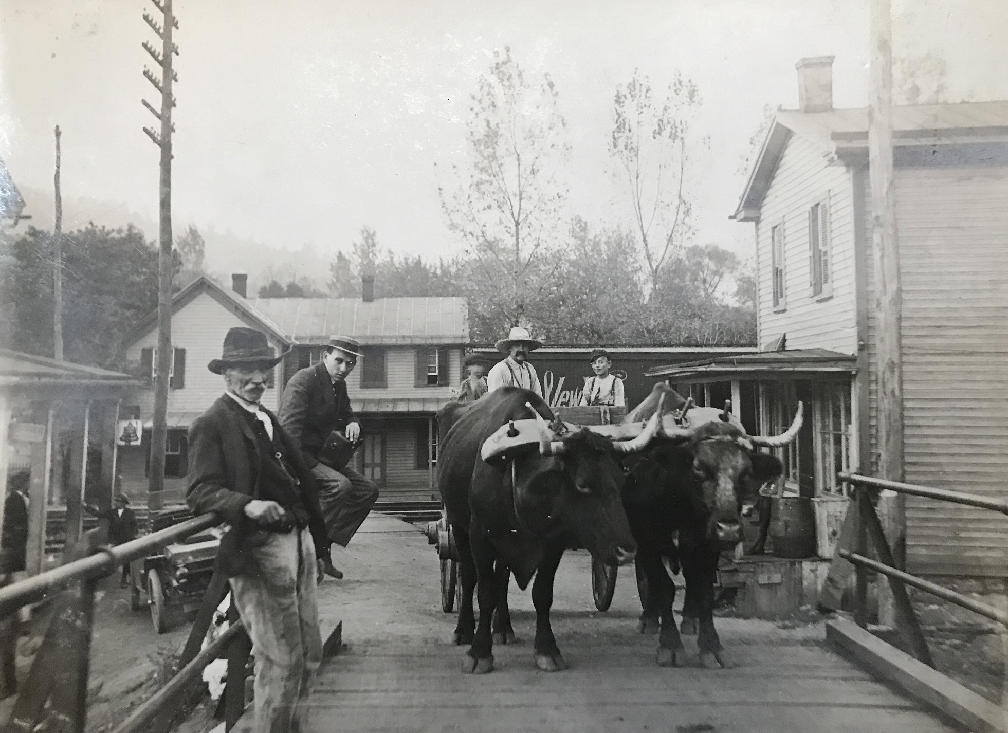 yoked oxen pulling wagon | Reed Brothers Dodge History 1915 – 2012