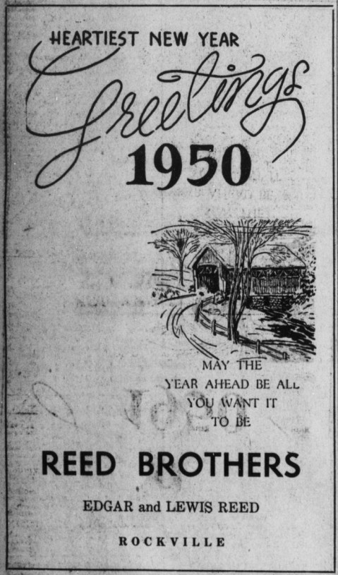 New Year Greetings from Lewis and Edgar Reed, 1950 | Reed Brothers ...